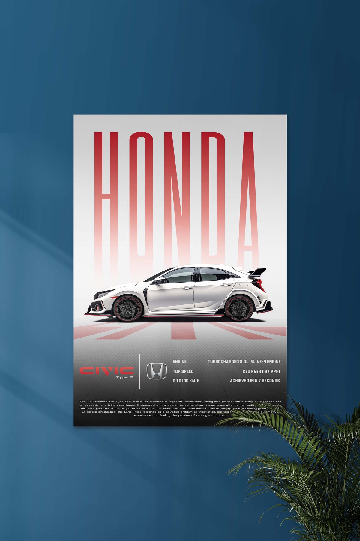 Honda Civic Type R | SOLID CARS #01 | CAR POSTERS – POSTEROLY